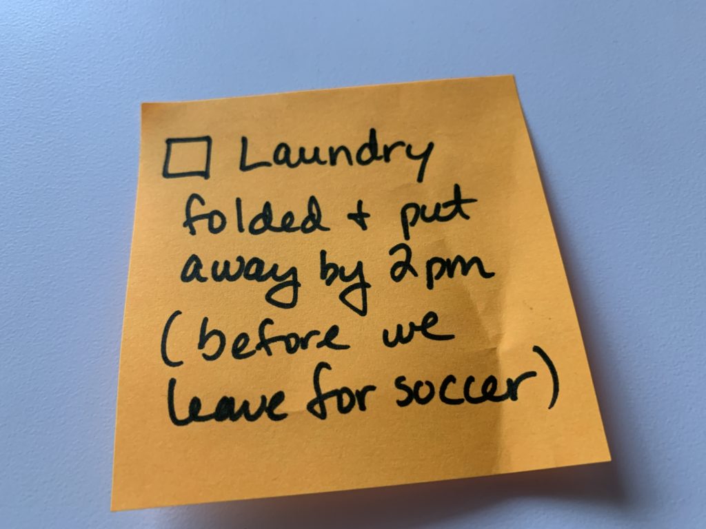 Sticky Note Solution: Chore Reminder | Sunshine Parenting