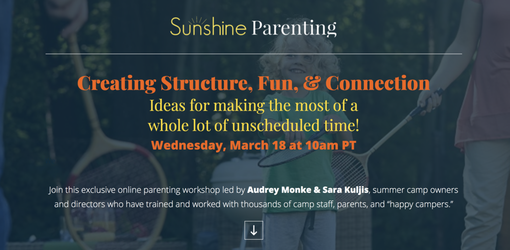 Creating Structure, Fun & Connection at Home - Webinar Wednesday, March ...